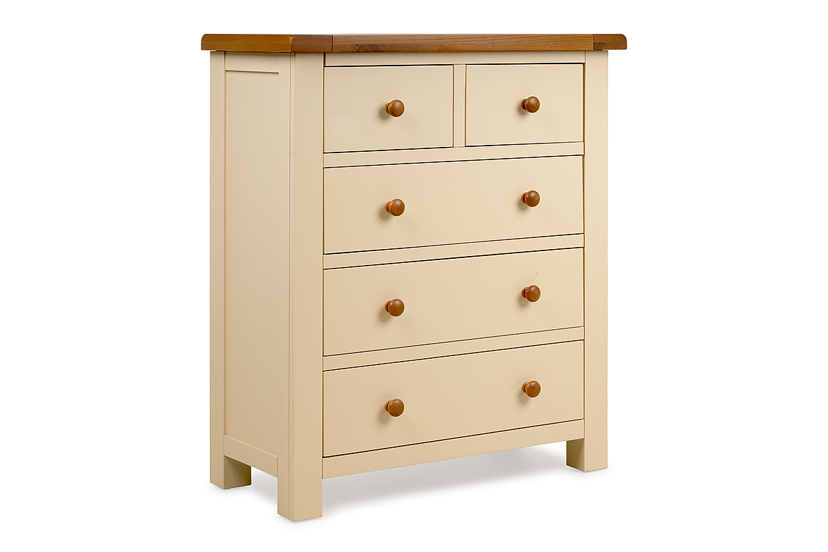 Somerset Cream Oak 5 Drawers Chest - Michael Murphy Home Furnishing