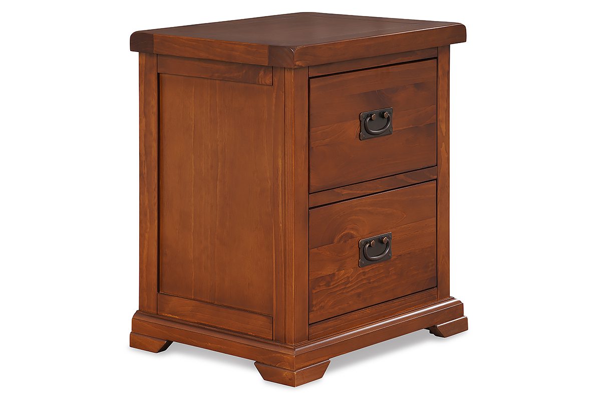Egyptian Brown 2 Drawers Bedside Table - Michael Murphy Home Furnishing