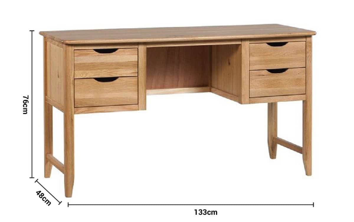 Henderson Oak 4 Drawer Dressing Table - Michael Murphy Home Furnishing