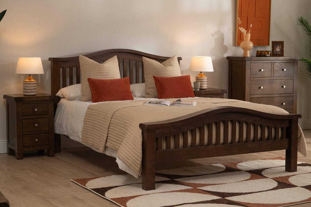 Luxor Walnut Super King 5′ Bed Frame - Michael Murphy Home Furnishing