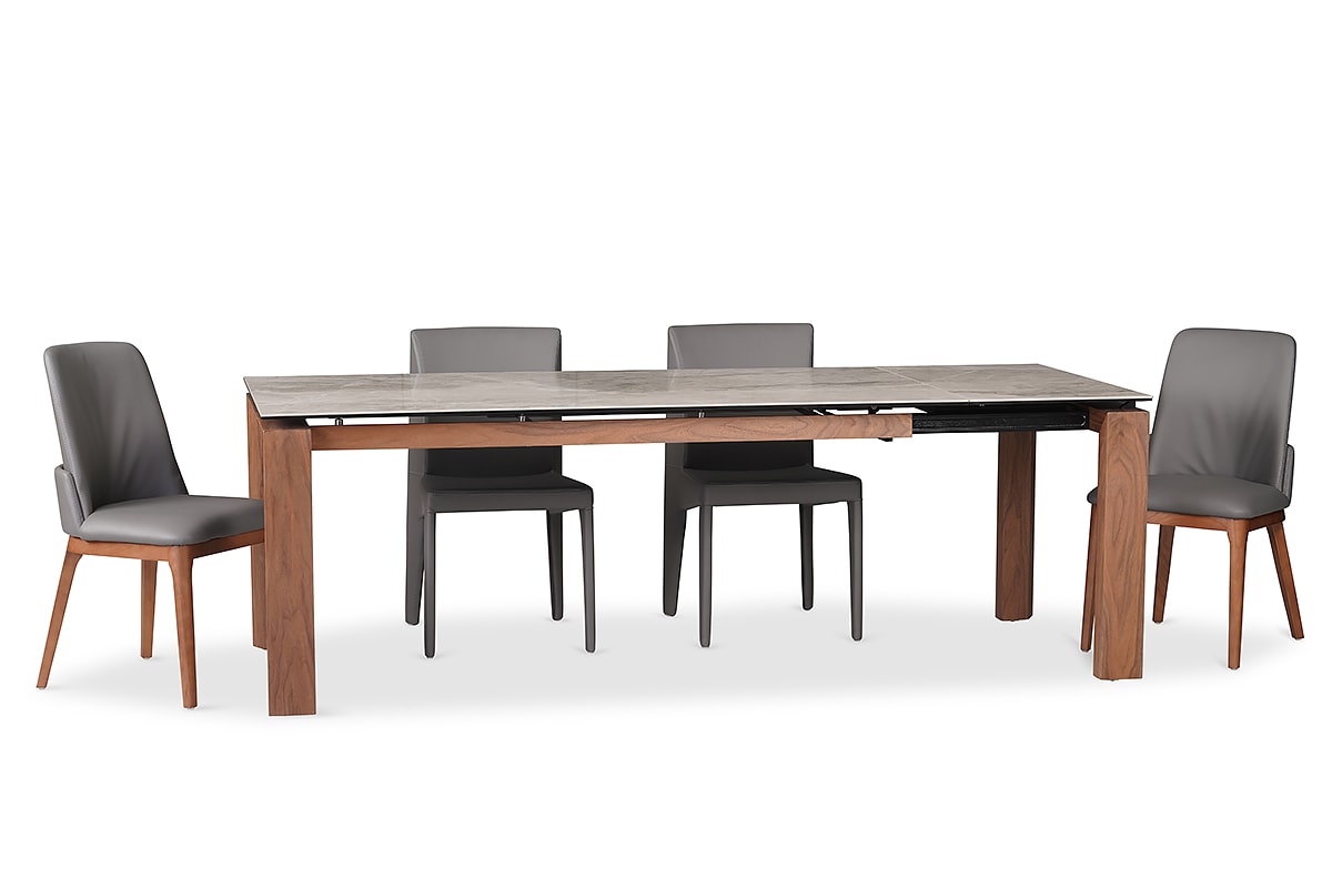 Venosa Grey Extendable Ceramic Dining Table 1.8-2.3m - Michael Murphy ...