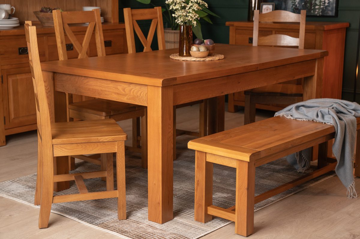 Kingston Oak Extendable Dining Table 1.8-2.3m - Michael Murphy Home ...
