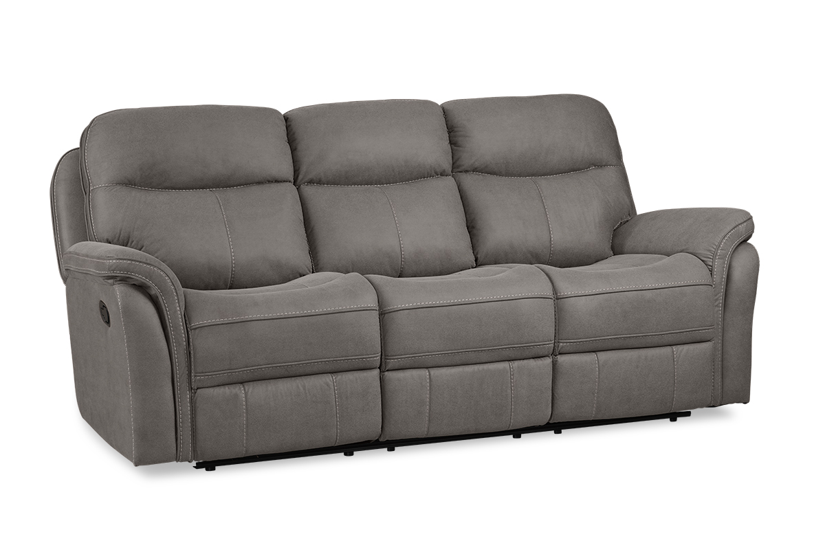 Emerson Brown Fabric 3 Seater Manual Recliner Sofa - Michael Murphy Home Furnishing