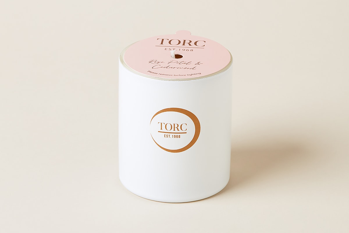 Torc- Rose & Cedarwood Candle - Michael Murphy Home Furnishing