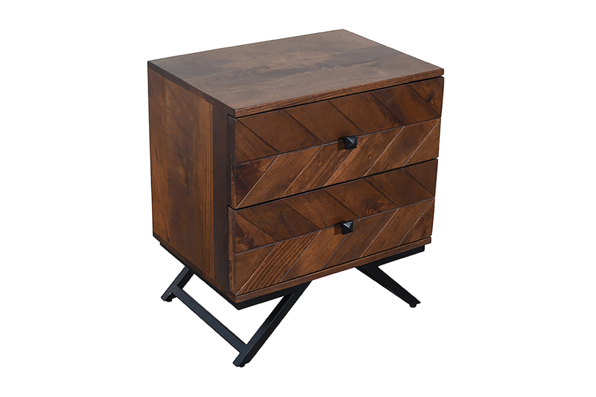 Budapest 2 Drawers Side Table - Michael Murphy Home Furnishing