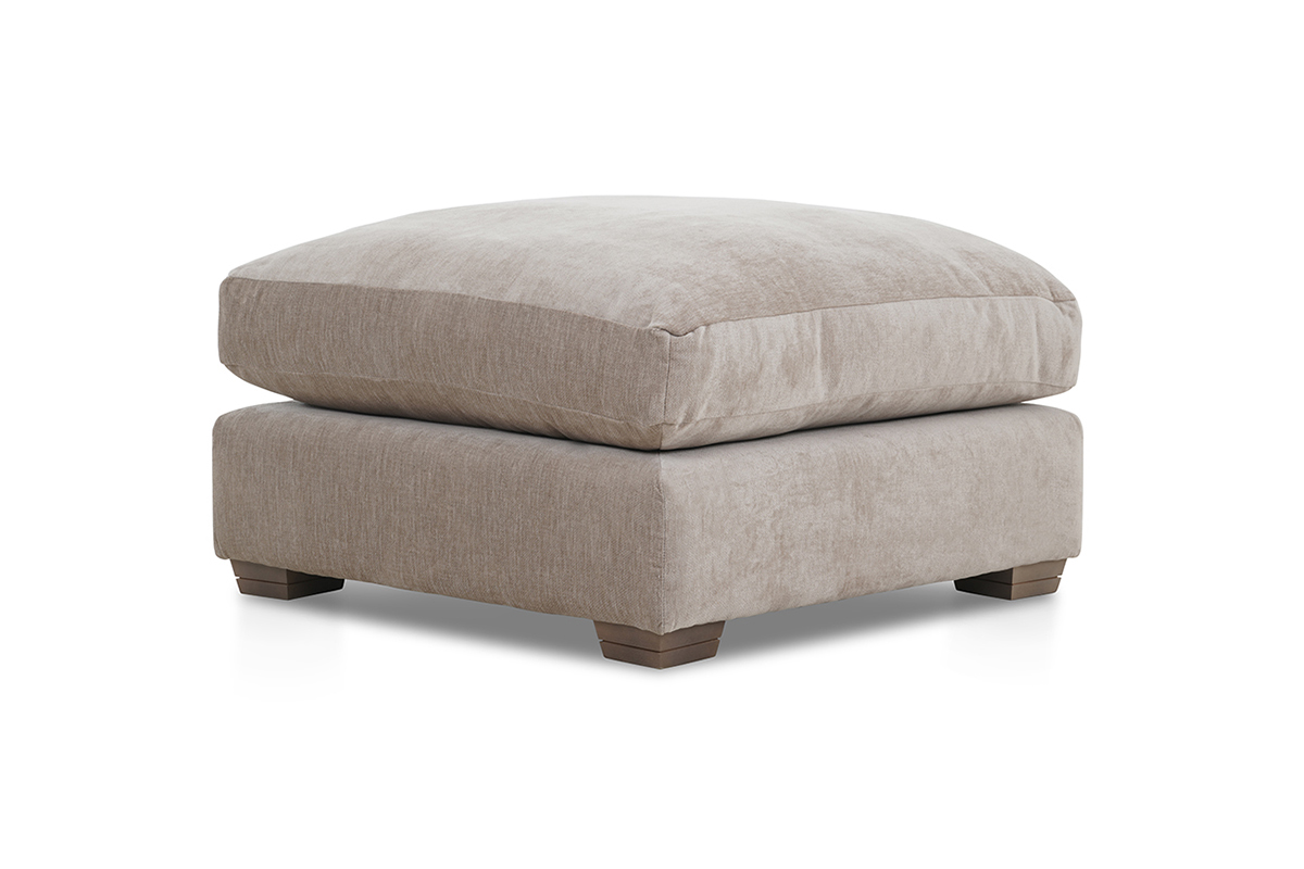 Chicago Cream Fabric Footstool - Michael Murphy Home Furnishing