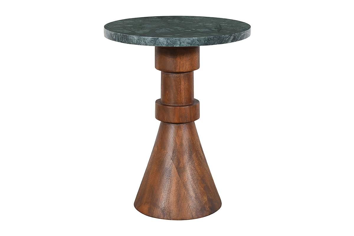 Cove Side Table Green Marble Top - Michael Murphy Home Furnishing