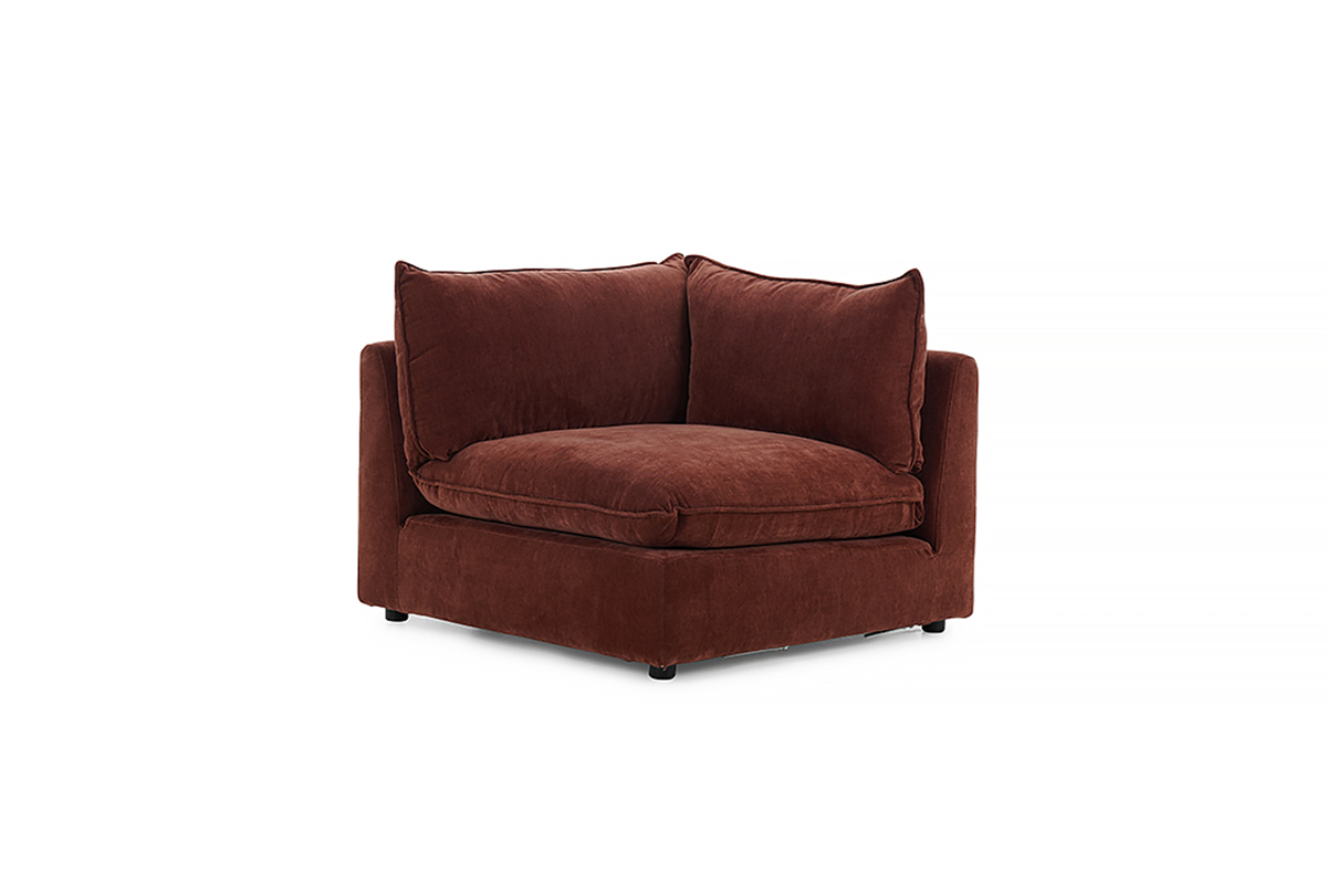 Manhattan Rust Fabric Corner Piece - Michael Murphy Home Furnishing
