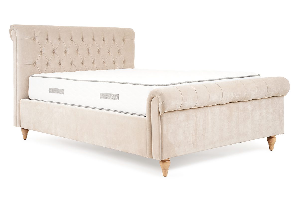 Harrison Taupe Fabric King 5' Side Storage Bed Frame - Michael Murphy ...