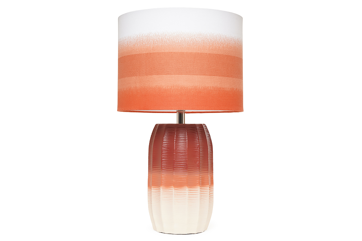 Ceramic Ombre Rust Table Lamp - Michael Murphy Home Furnishing