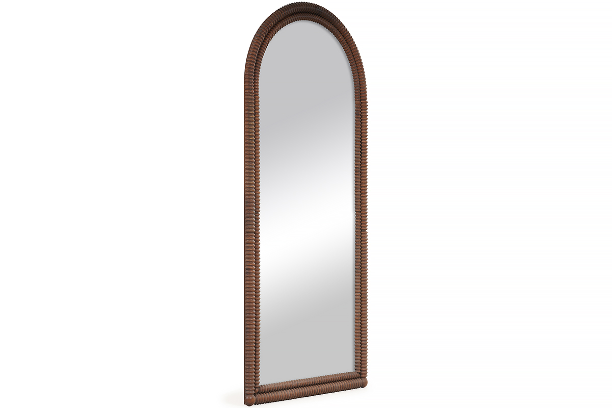 Arched Ribbed Detail Mirror 80x180cm - Michael Murphy Home Furnishing