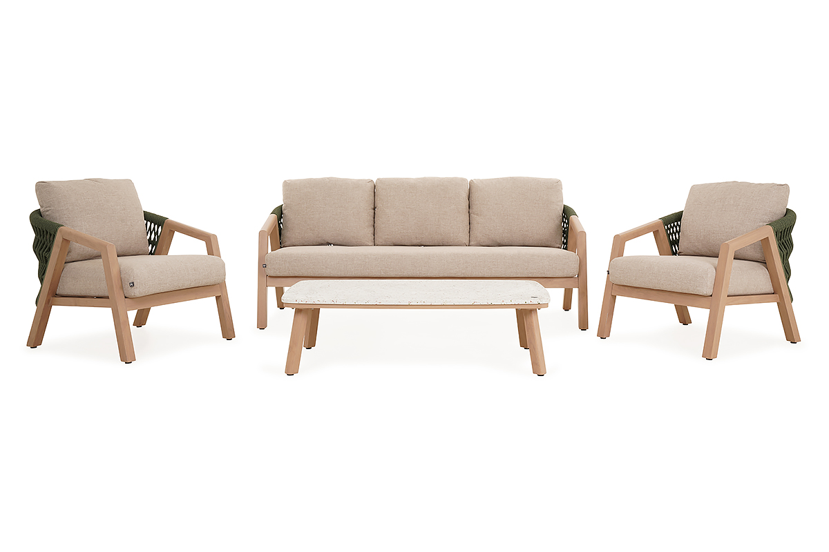 Elba Rope Sofa Set Beige - Michael Murphy Home Furnishing