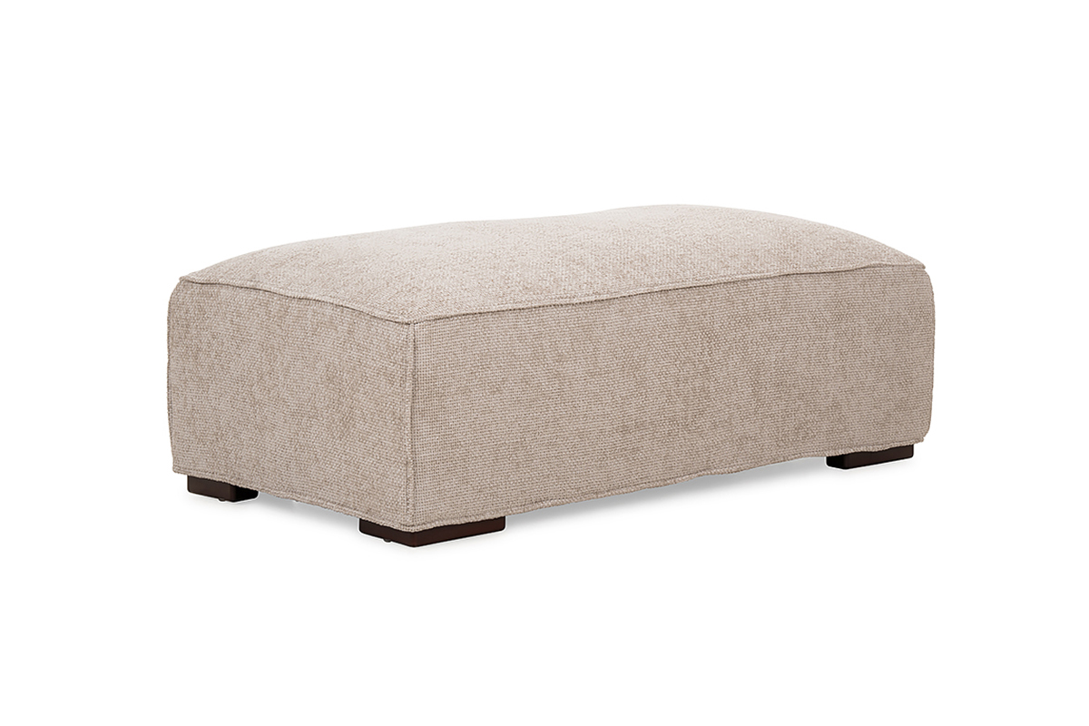 Brooklyn Cream Linen Footstool - Michael Murphy Home Furnishing