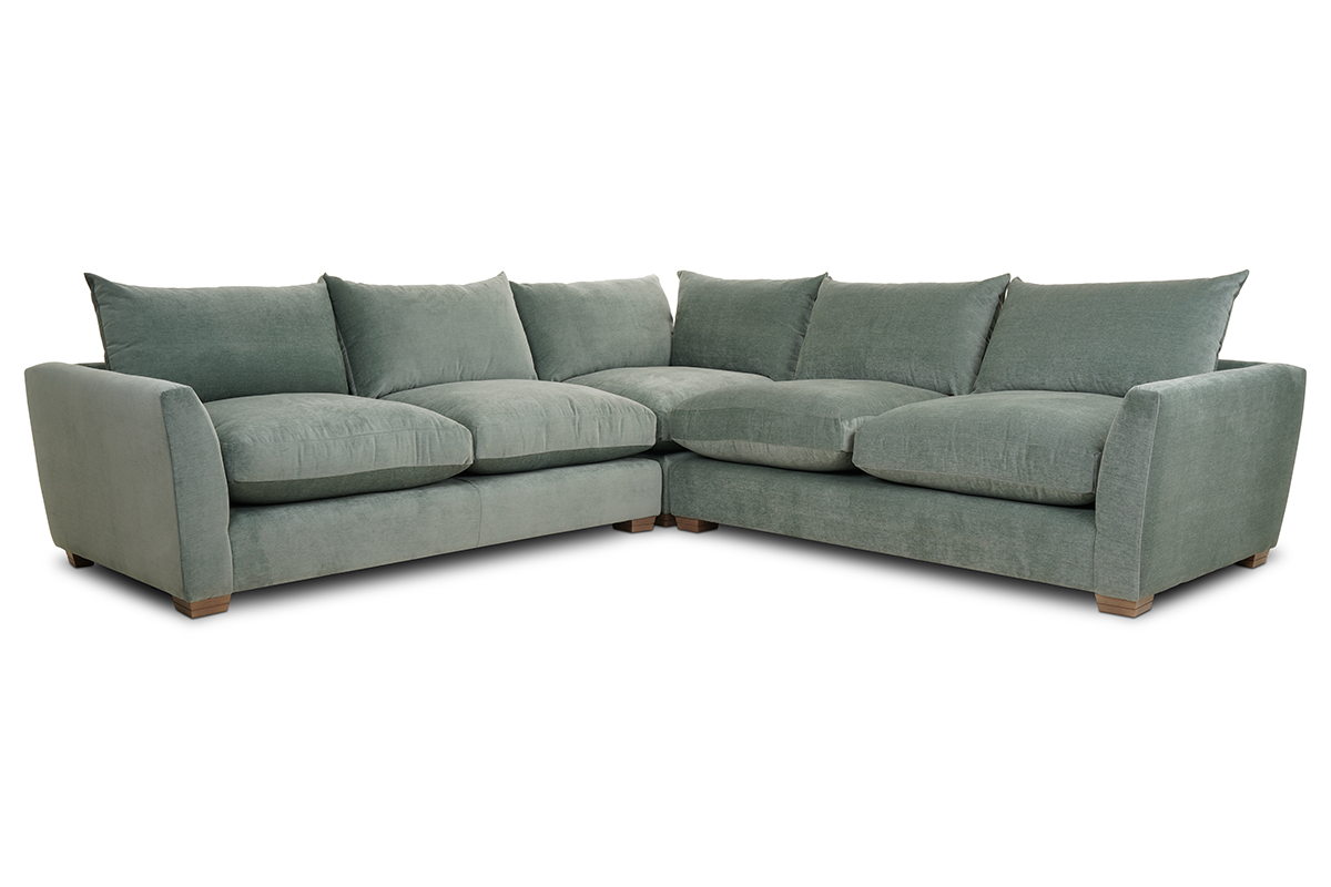 Chicago Green Fabric Universal Corner Sofa - Michael Murphy Home Furnishing