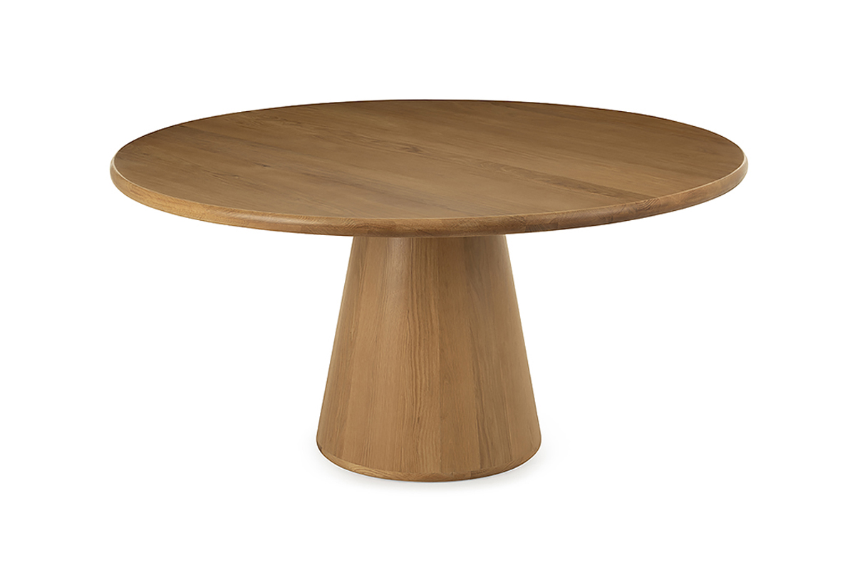 Caspian Oak Round Dining Table 1.5m - Michael Murphy Home Furnishing