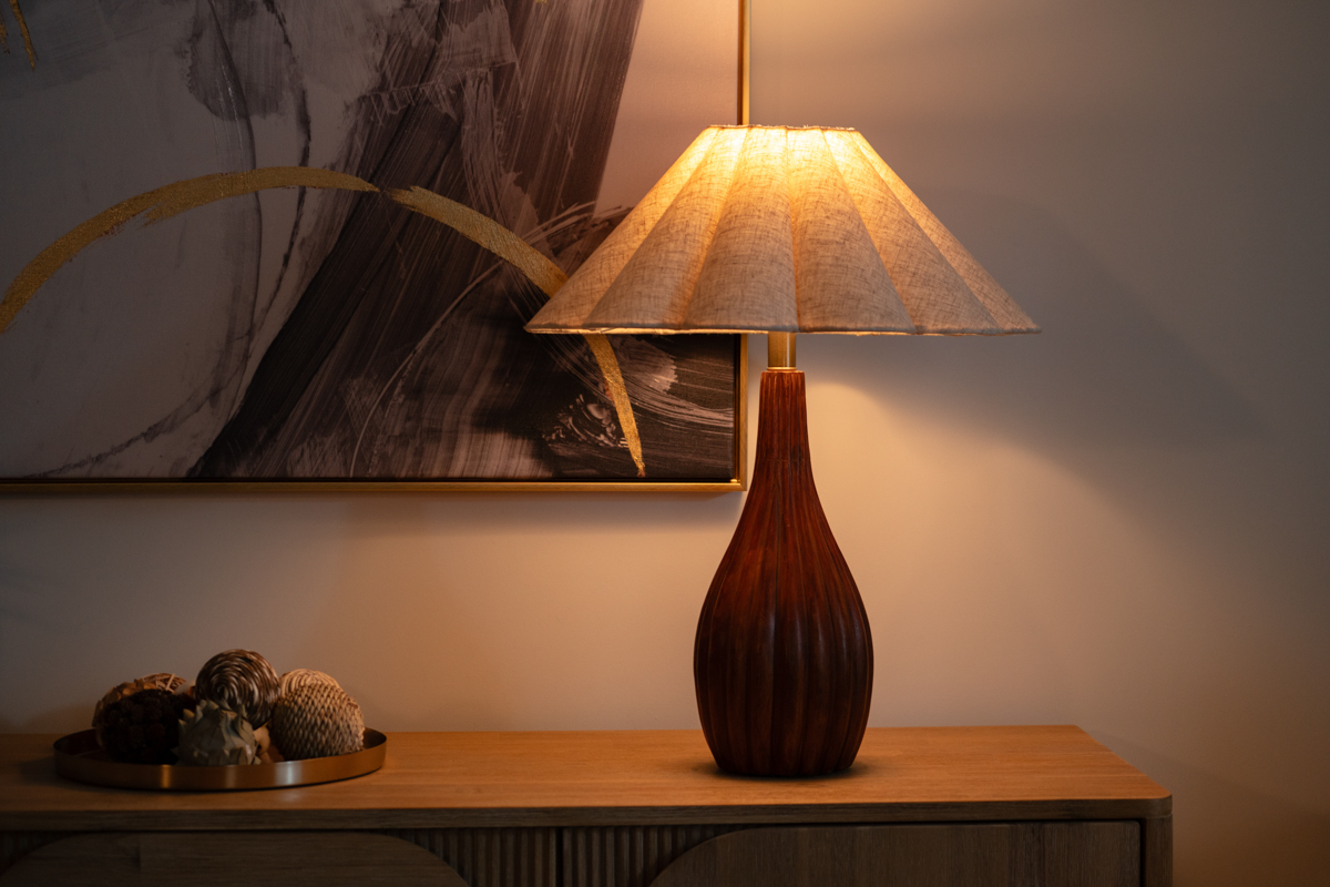 Monaco Scalloped Shade Table Lamp - Michael Murphy Home Furnishing