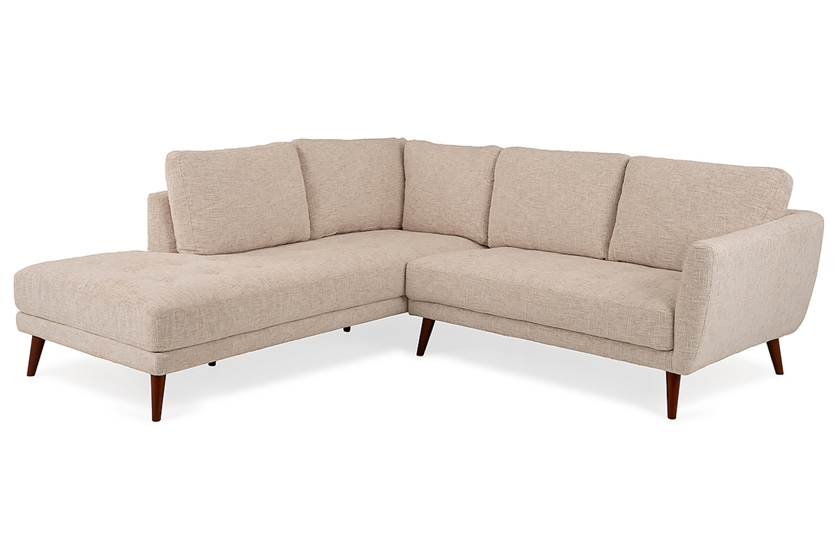 Pierce Cream Fabric - 2 Seater and Chaise Left Hand Facing - Michael ...