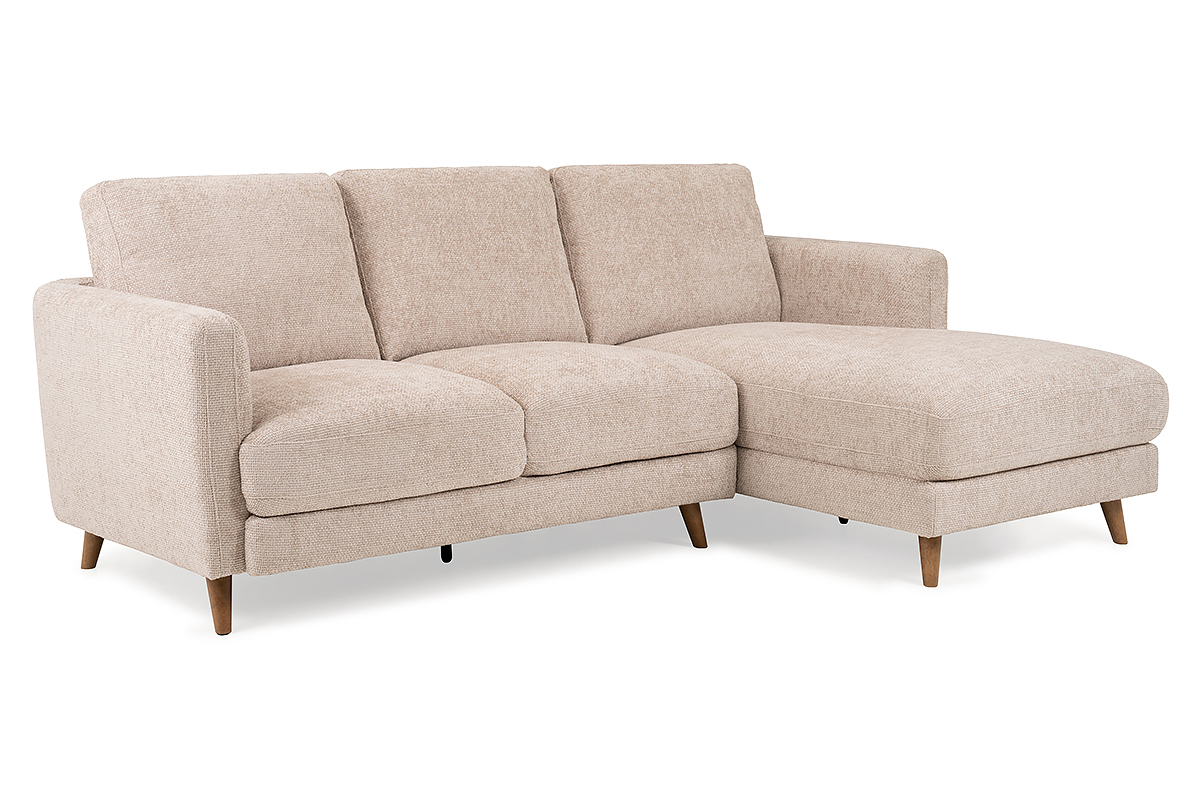 Dantes Cream Fabric Corner Sofa - Right Hand Facing - Michael Murphy ...