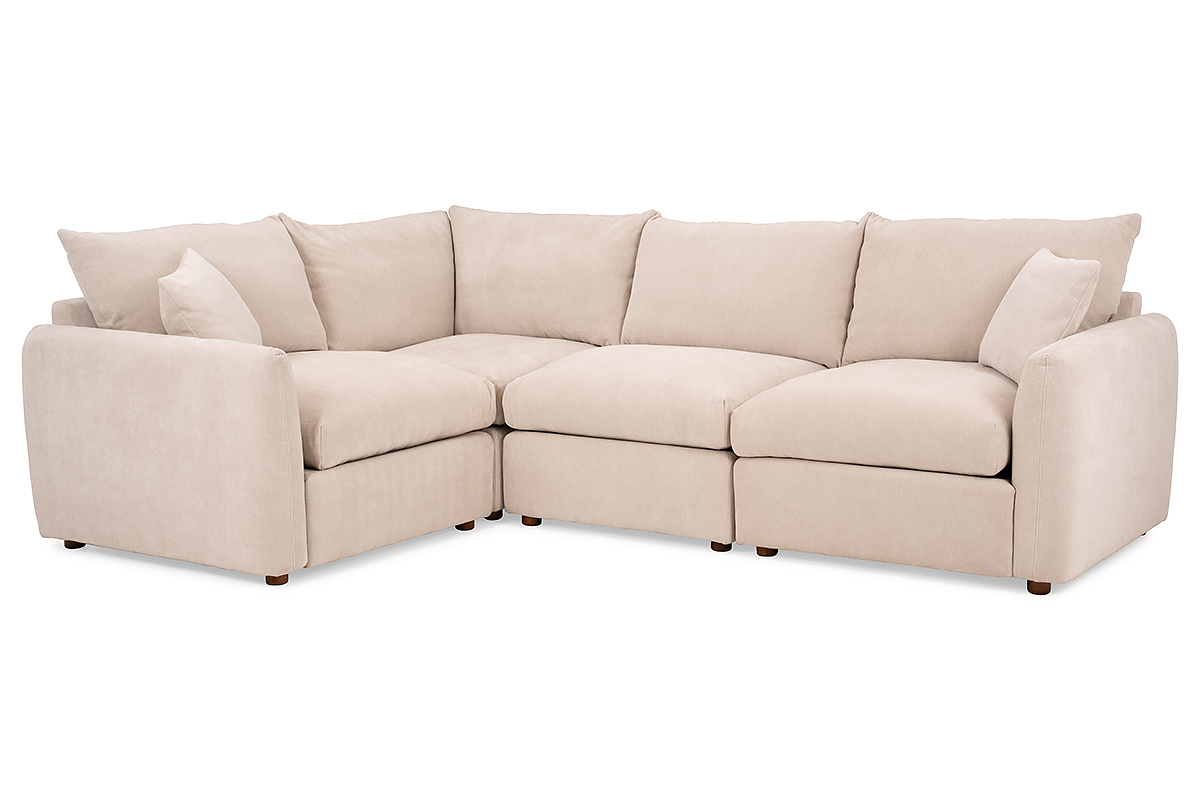 Aura Cream Fabric Corner Sofa - Michael Murphy Home Furnishing